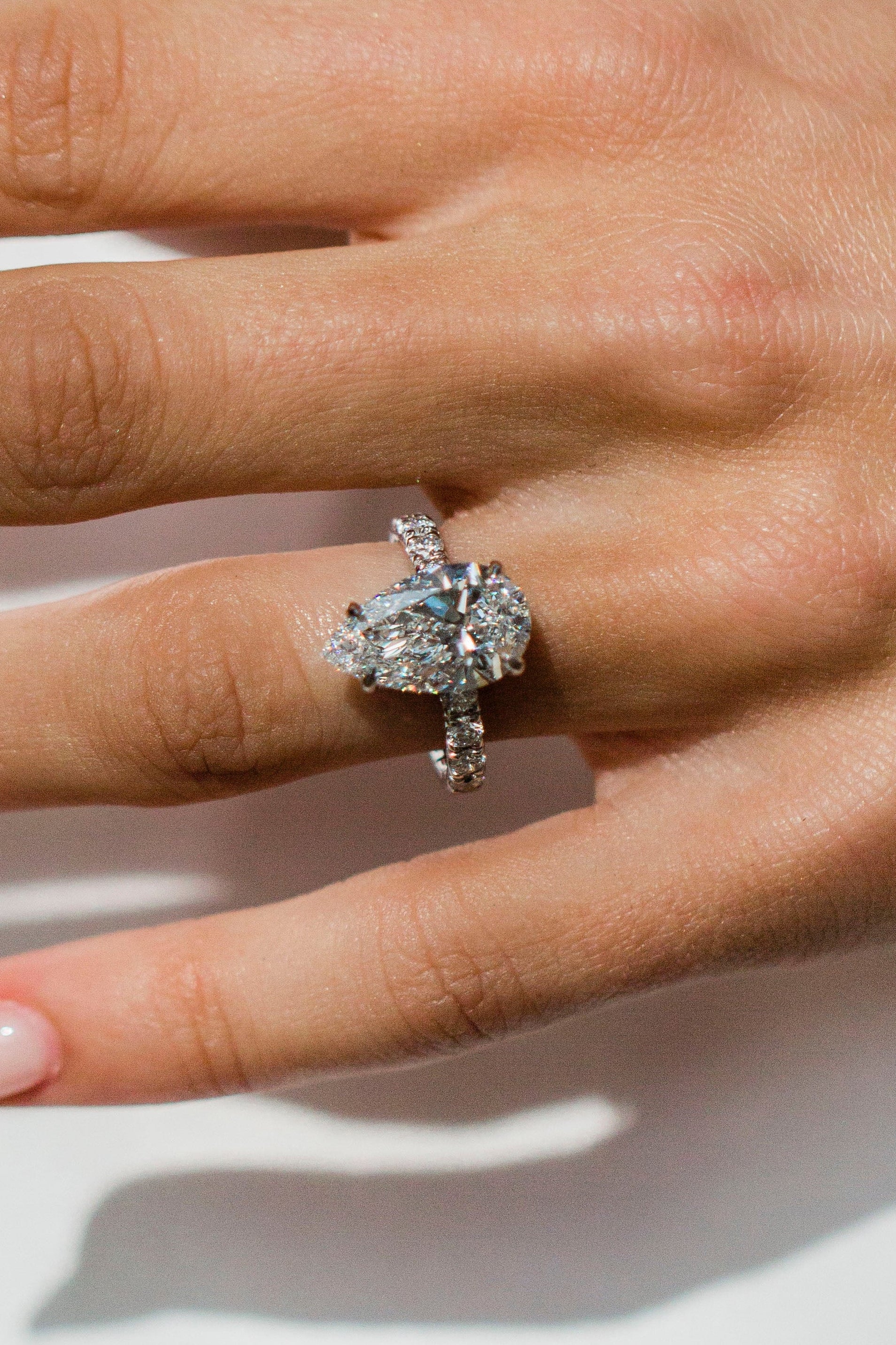 The Bella Ring - Pear Lab Diamond | Created Rings